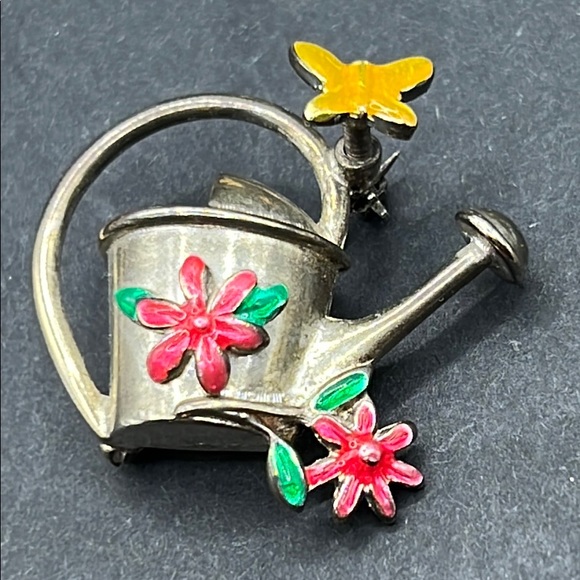 Vintage | Jewelry | Vintage Trembler Butterfly Water Can Brooch | Poshmark